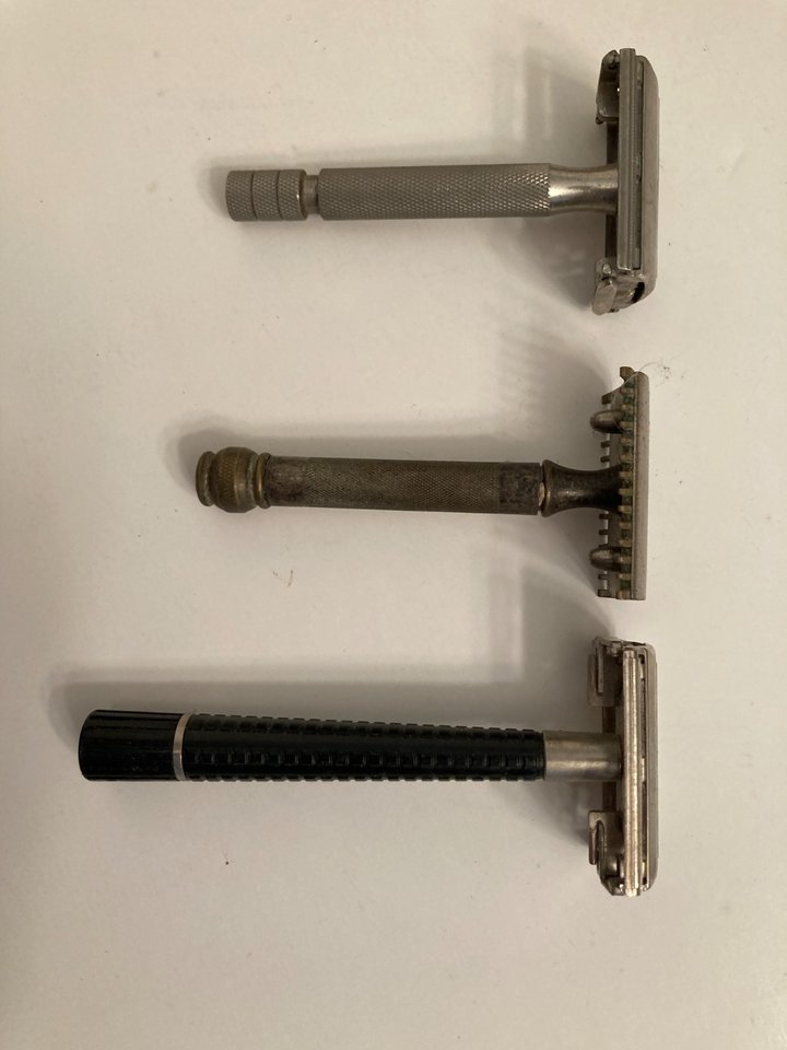 Lot of 10 Vintage Safety Razors Shaving Gillette Schick Gem Junior USA ...