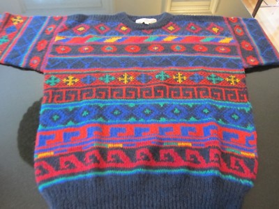 Peruvian Connection Men's - 100% Alpaca Handmade Multi-color Geometric ...