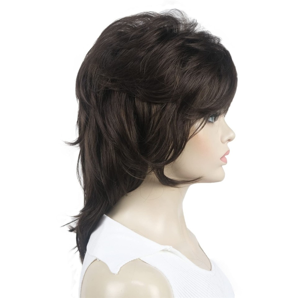 Aimole Soft Shaggy Layered Medium Length Classic Cap Synthetic Women ...