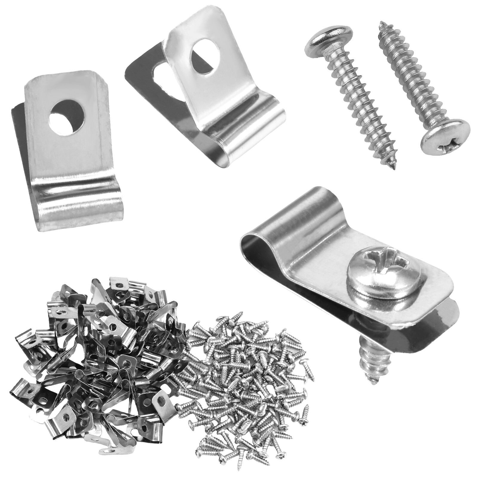 200Pcs Wire Fence Clips Stainless Steel Fencing Mounting Clips Compact ...