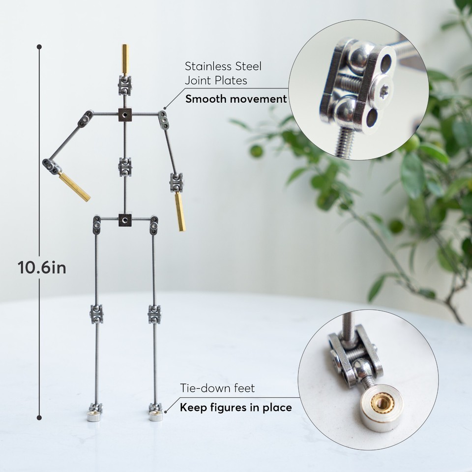 DIY Stainless Steel Human ARMATURE KIT for Studio Stop-Motion Animation ...