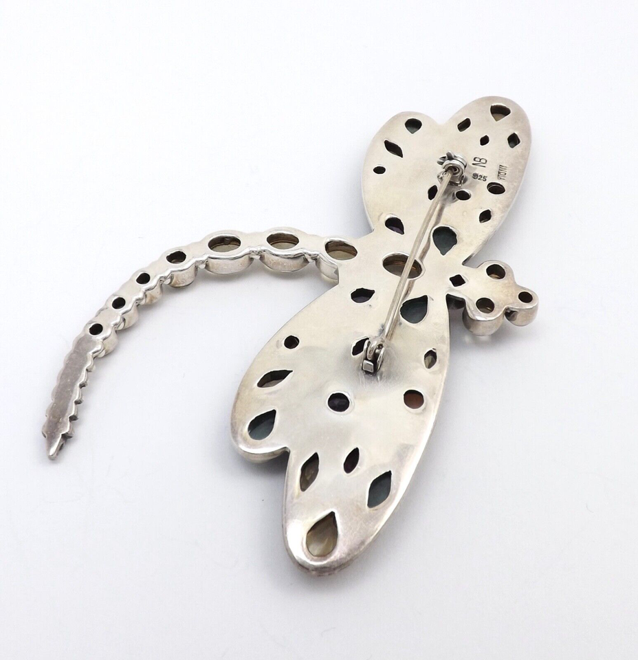 Nicky Butler Sterling Silver Multi Gemstone X Large Dragonfly Brooch ...