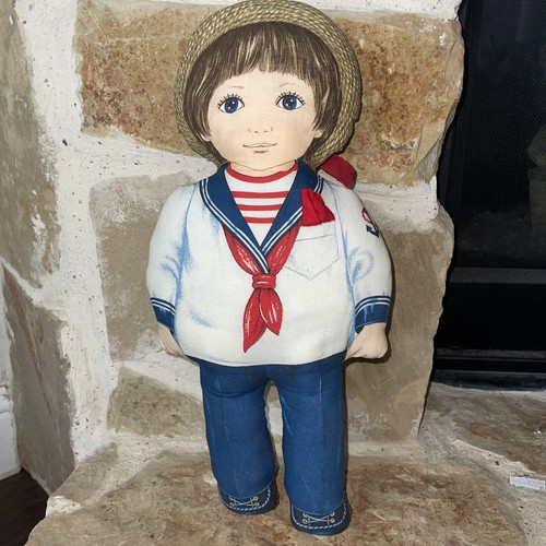 Cranston Plush Sailor Boy Jonathan Doll 16" Stuffed Toy Hand Sewn ...