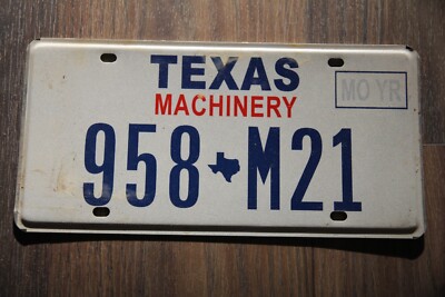 2010 TEXAS License Plate ** MACHINERY ** Big / BOLD TEXAS | eBay