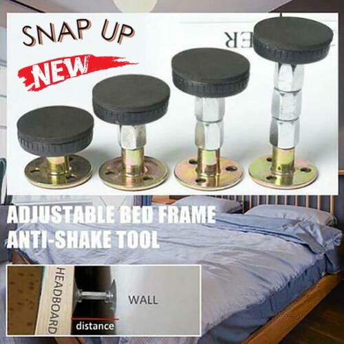 Adjustable Threaded Bed Frame Anti-shake Tool Wall Support Improve ...