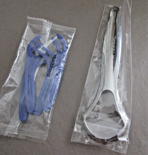 Guru Nanda ~ Stainless Steel Tongue Scraper / Cleaner + Floss Picks New ...