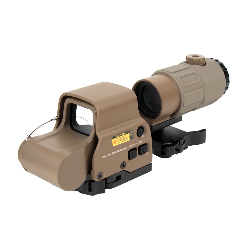 558+G45 Holographic Sight w/ 5x Magnifier Red Green Dot Holo Clone Full ...