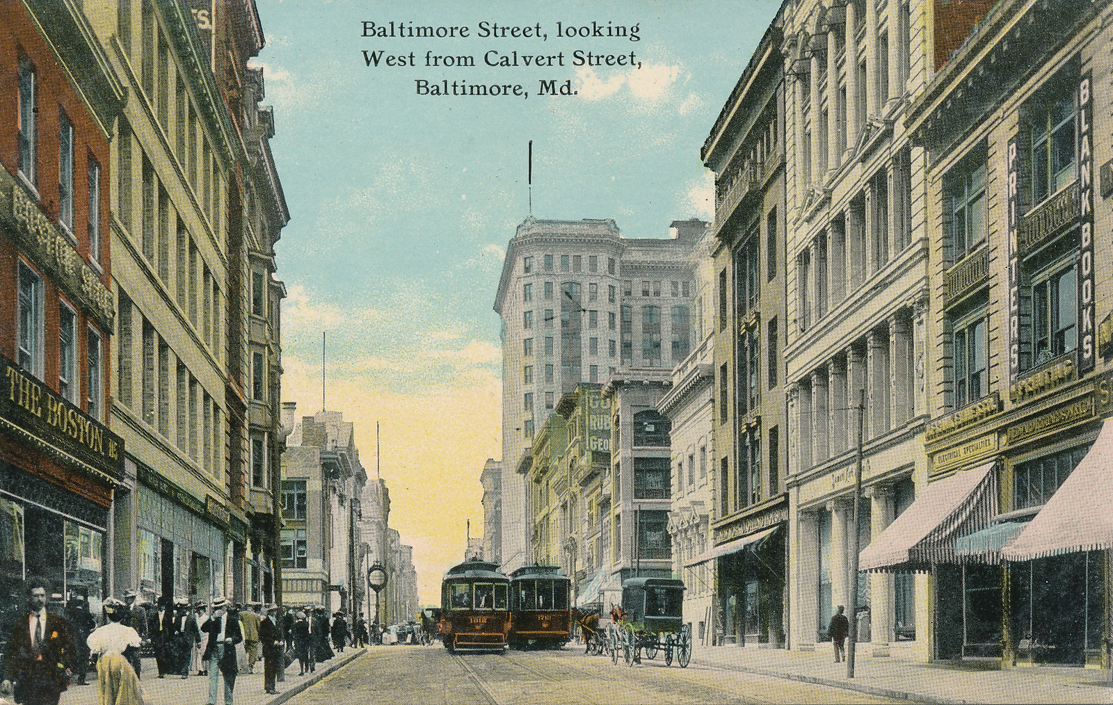 PC50376 Baltimore Street Looking West from Calvert Street. Baltimore ...