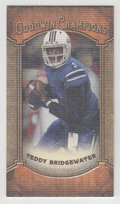 2014 Upper Deck Goodwin Champions - Mini Canvas #96 Teddy Bridgewater ...