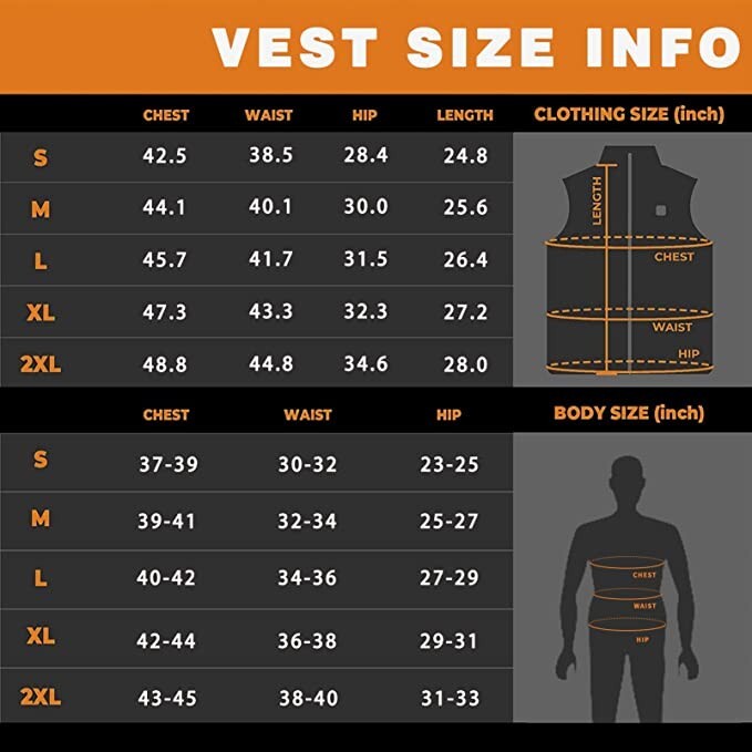 Genovega Heated Vest Unisex, Size XXL 2XL Hunting Black Color New | eBay