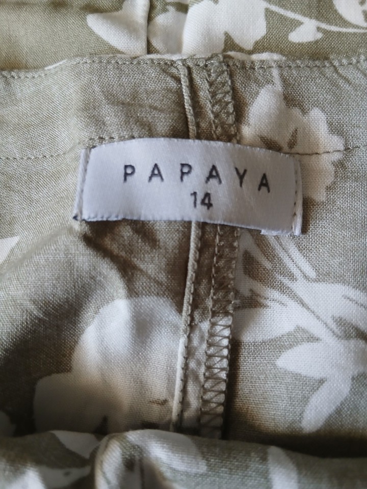 Green & White Floral Ladies Top Size 14 Papaya Matalan | eBay UK