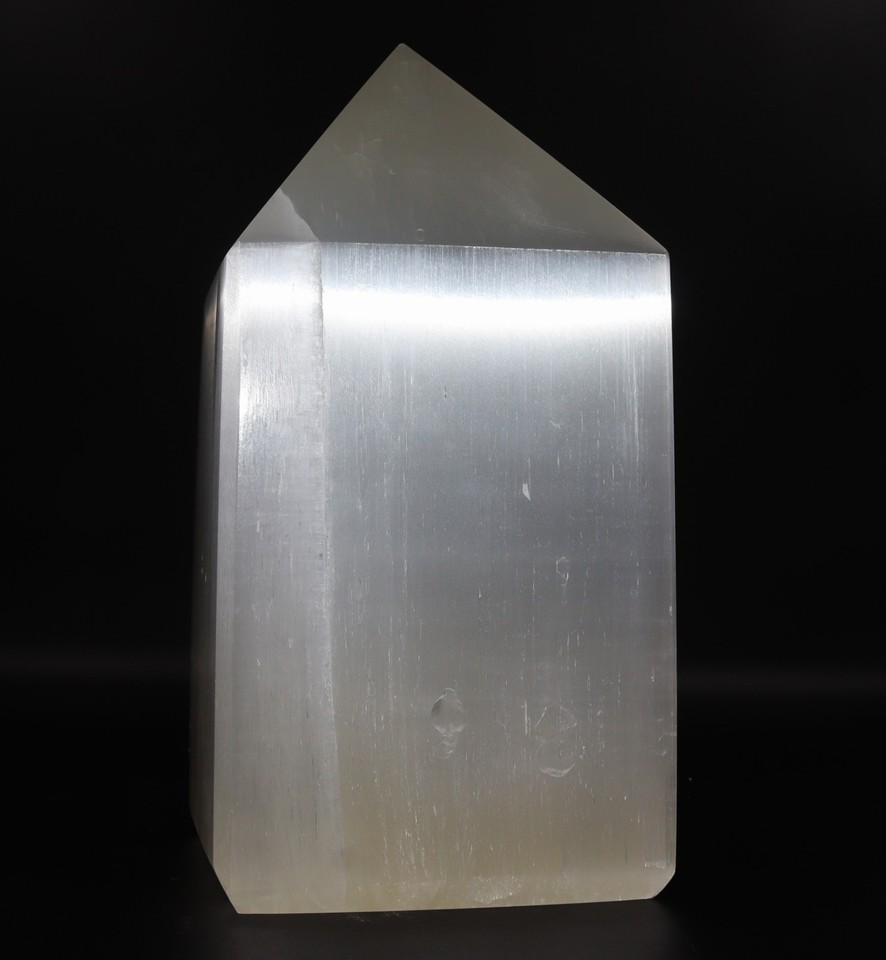 HIGHEST QUALITY White Selenite Crystal Stone Carved Wand Statue 250mm ...