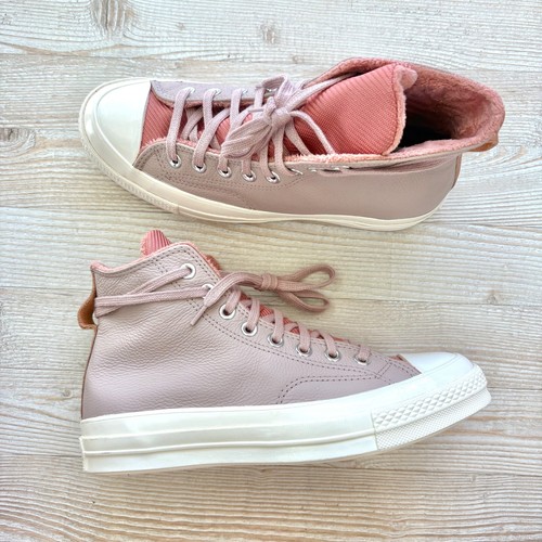 Converse Chuck 70 Counter Climate Leather High Sneakers | Stone Mauve M ...
