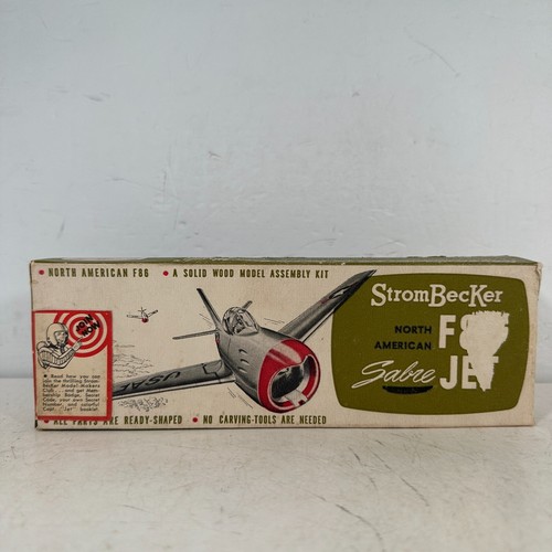 Strombecker C-44 1/6" to 1' North American Sabre F86 Jet Fighter Wood ...
