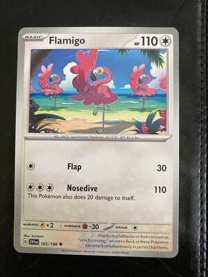 Pokémon TCG Flamigo Scarlet & Violet Base Set 165/198 Regular Uncommon ...
