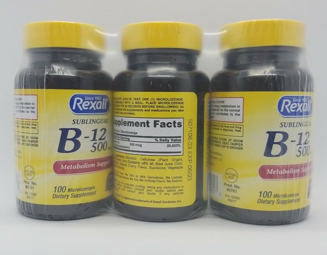 Rexall Vitamin B-12 500 MG 200 Ct. Exp. 12/2023 for sale online | eBay