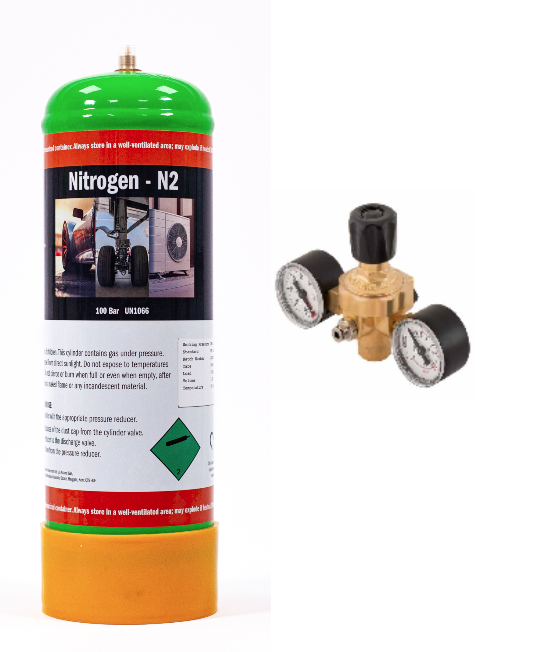 Nitrogen (N2) disposable gas cylinder M10 THREAD with Twin Guage ...
