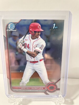 JUSTICE THOMPSON 2022 Topps Bowman Chrome 1st Bowman #BCP-59 Reds | eBay