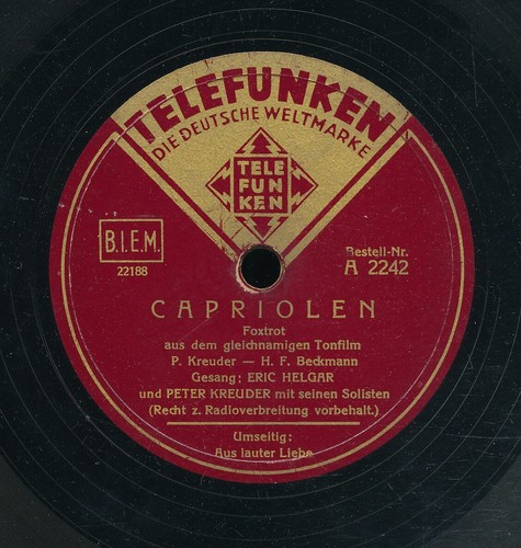 78tk-ethnic German-TELEFUNKEN 2242-Peter Kreuder O.-(Capriolen/Aus ...