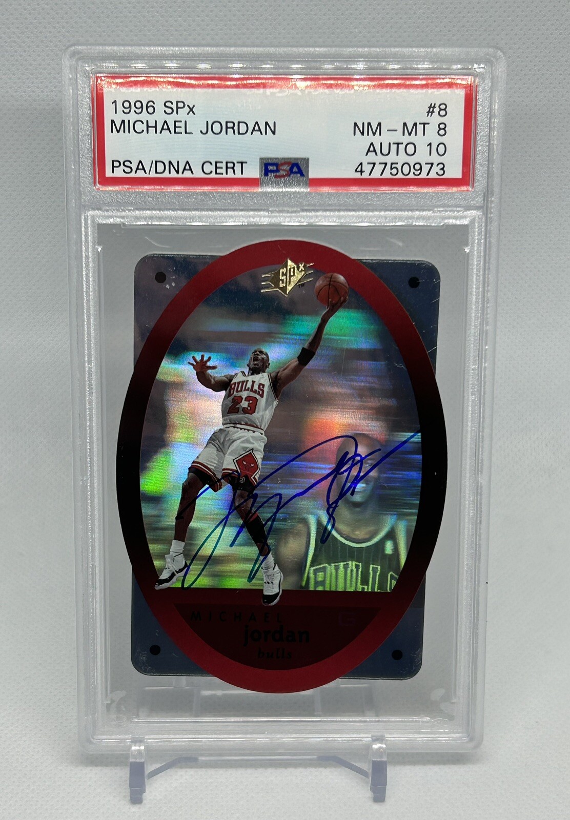 Michael Jordan 1996 SPx Auto PSA 8 w/10 Auto Chicago Bulls GOAT | eBay