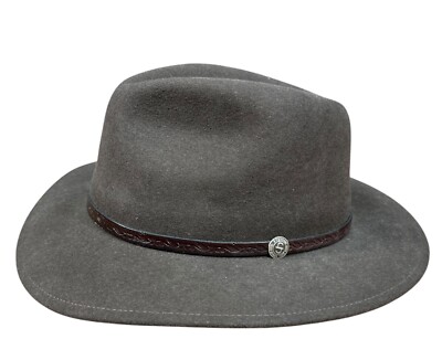 STETSON Men's Cromwell Crushable Wool Felt Outdoor Fedora Hat Brown XL ...