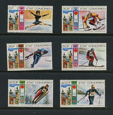 J098 Comoros 1976 olympics skiing skating 6v. MNH | eBay