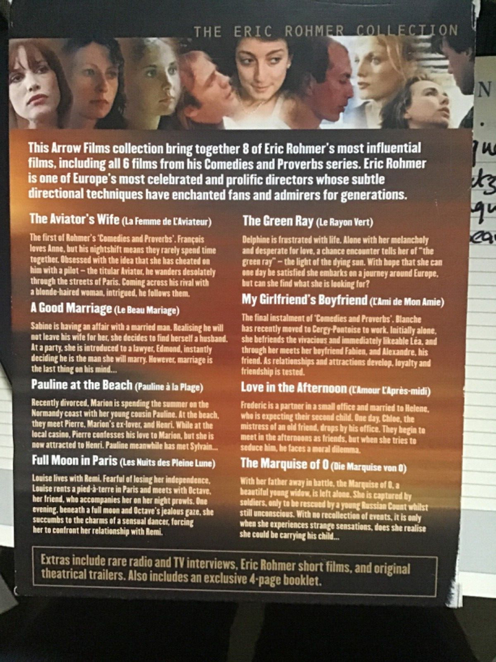 Eric Rohmer Collection DVD 2005 8 Disc Box Set Comedies And Proverbs | eBay