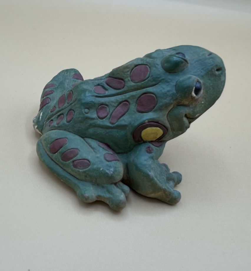 Vintage Stone Critters Frog Figurine Statue by Don James 1980's Signed ...