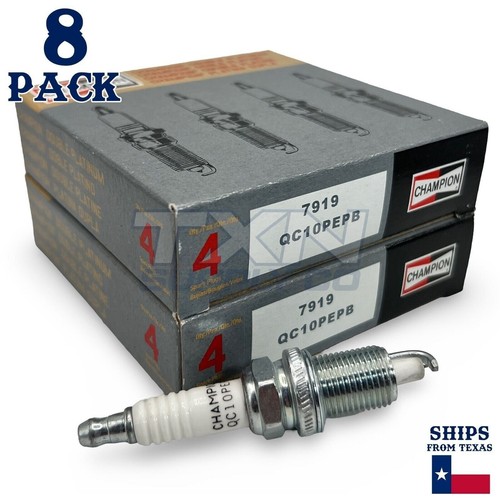 Champion 7919 Spark Plugs QC10PEPB - 8 Pack | eBay