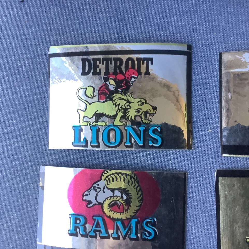1960 Topps Football Metallic Stickers, lot of 8. Rare and nice! One ...