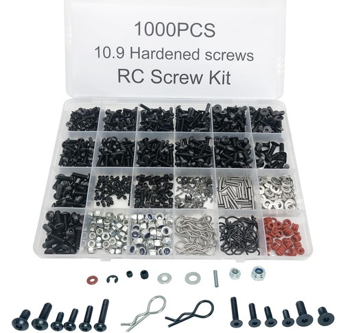 1000pcs Universal RC Screw Kit Screws Assortment Set, Hardware ...
