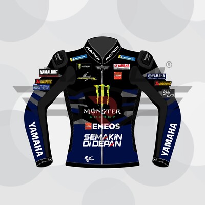 ALEX RINS YAMAHA ENOS 2024 MODEL MOTOGP MOTORBIKE LEATHER RACING JACKET ...