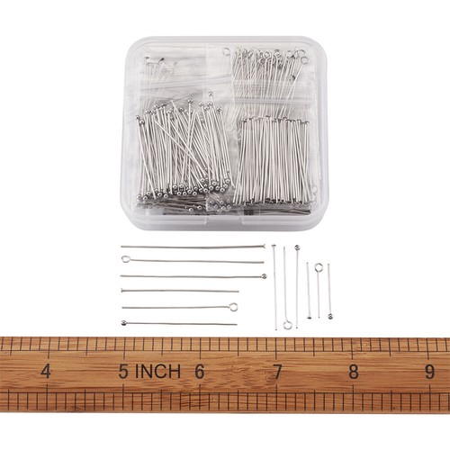 720pcs/box Flat Head Pins Ball Head Pins Eye Pins Findings 20mm 30mm ...