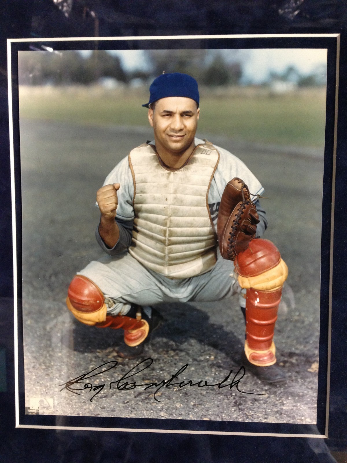 Roy Campanella Signed 2 8x10 Autograph Photo Letter Framed Brooklyn ...