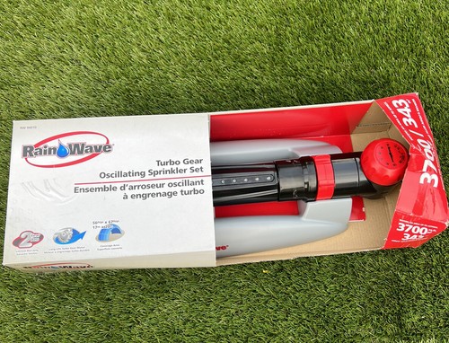 RAINWAVE Turbo Gear Oscillating Sprinkler Set with Timer Up to 3700 Sq ...