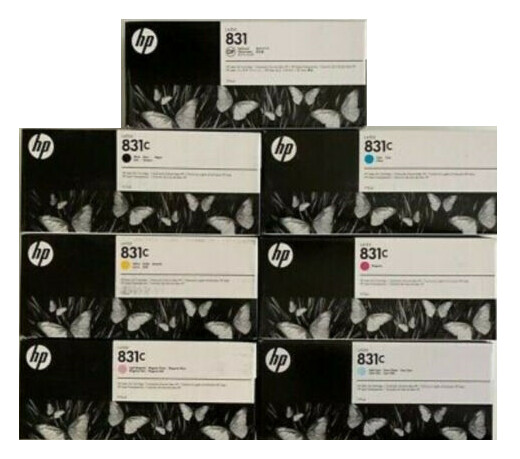 7 x Original Ink HP Latex 310 315 330 360 / No. 831C CZ694A - CZ699A ...