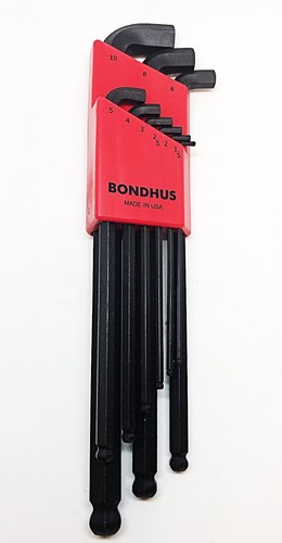 Bondhus 9pc Metric Stubby Ball End Hex Allen Key Set SBLX9M 37231165994 ...