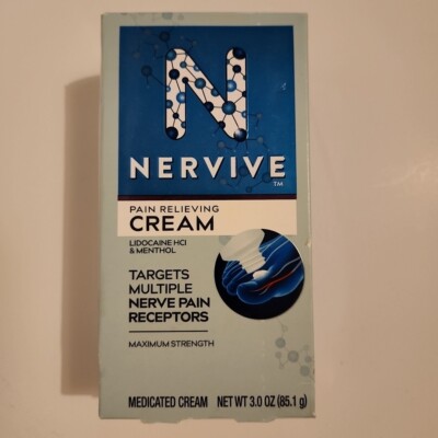 Nervive Pain Relieving Cream 3oz Targets Nerve Pain Receptors Maximum ...