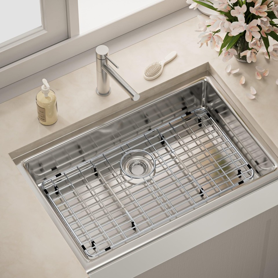 Metal Sink Protector for Kitchen Sink,Large Sink Rack 28-3/4" X 15-3/4 ...