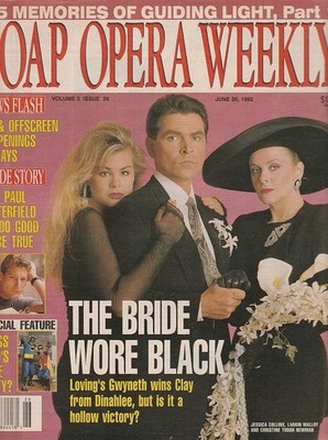 Soap Opera Weekly June 30, 1992 JESSICA COLLINS-LARKIN MALLOY-PAUL ...