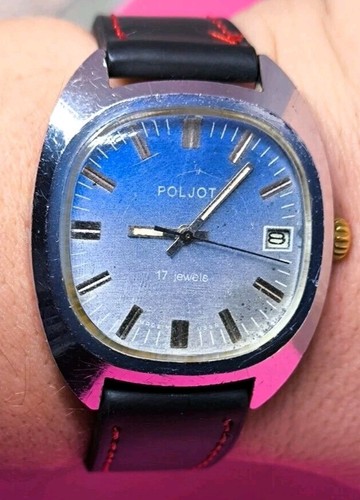 Poljot Blue Dial Vintage Original Classic Retro Mechanical Soviet USSR ...
