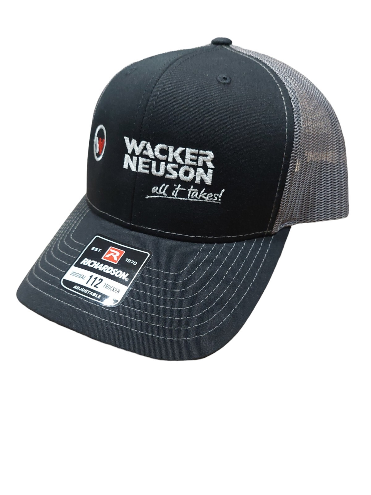 Wacker Richardson Black Trucker Hat & Sticker Oilfield Union ...