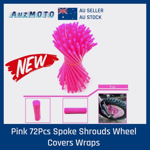 PINK SPOKE WRAPS, SPOKE COATS, SPOKE COVERS, KTM,CRF,YZF,HUSQVARNA,RMZ ...