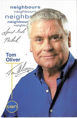 Neighbours - Tom Oliver - Lou Carpenter - Hand Signed - Cast Card ...