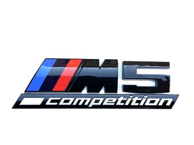 For BM M5 Competition Gloss Black Style Rear Trunk Emblem Badge M ...