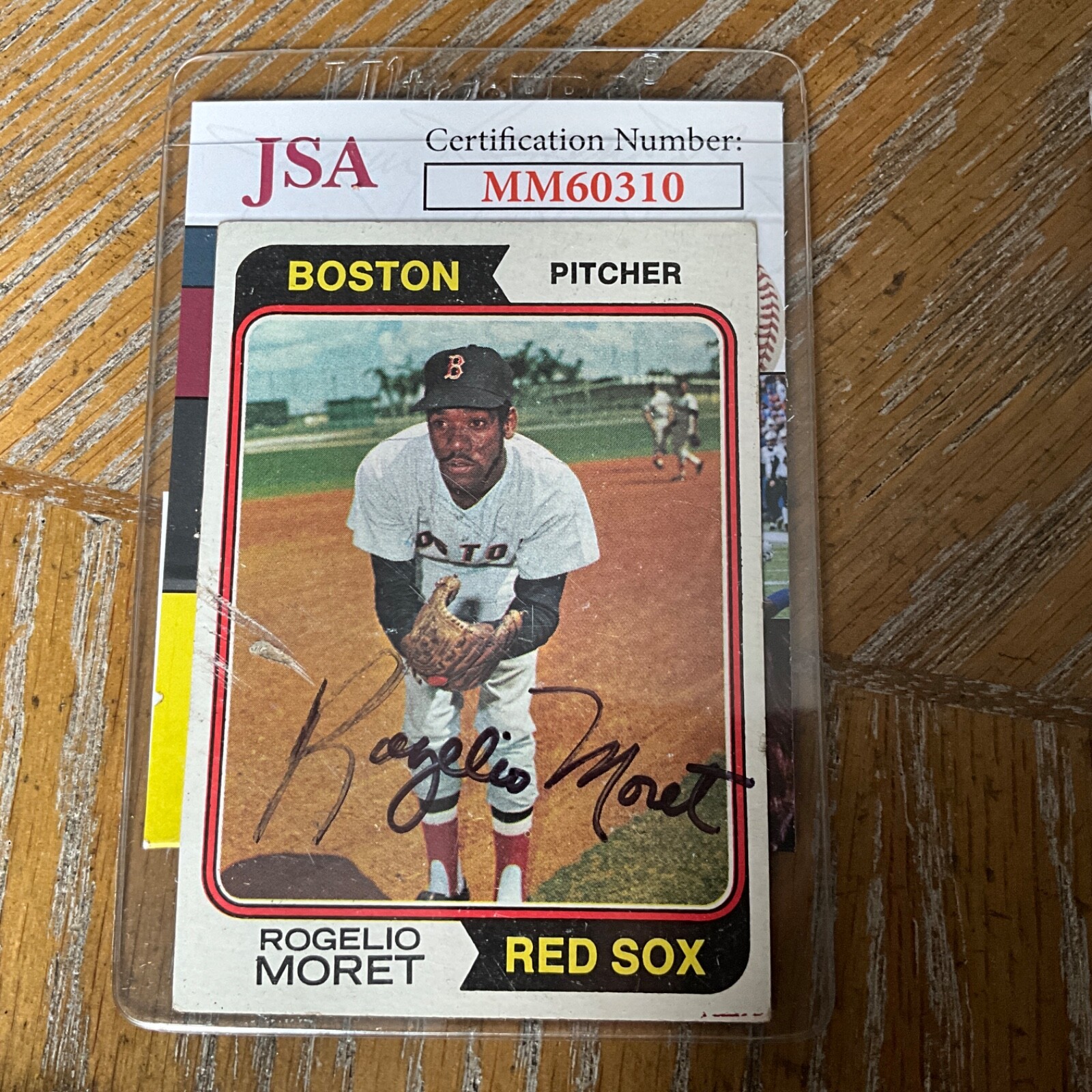 autographed 1974 Topps ROGER MORET . JSA CERT | eBay