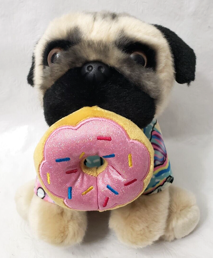 Doug the Pug Donut Toy Stuffed Animal Plush 8" T-Shirt Puppy Dog Cuddle ...