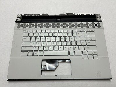 OEM Dell Alienware M15 R3 R4 White Palmrest US Backlit Keyboard 6RH0N ...