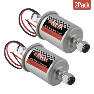 2 Packs 12V Electric Fuel Pump E8012S Universal Inline Low Pressure Gas ...
