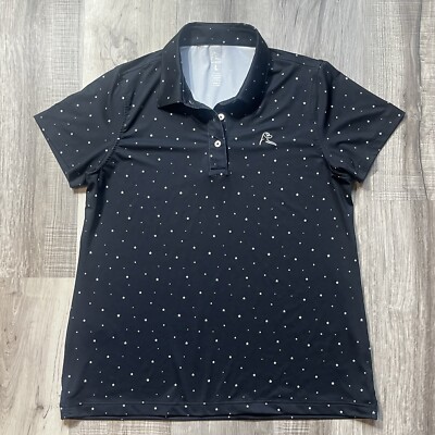 Rhoback Polo Shirt Womens Large Stargazer Golf Short Sleeve Stretch | eBay